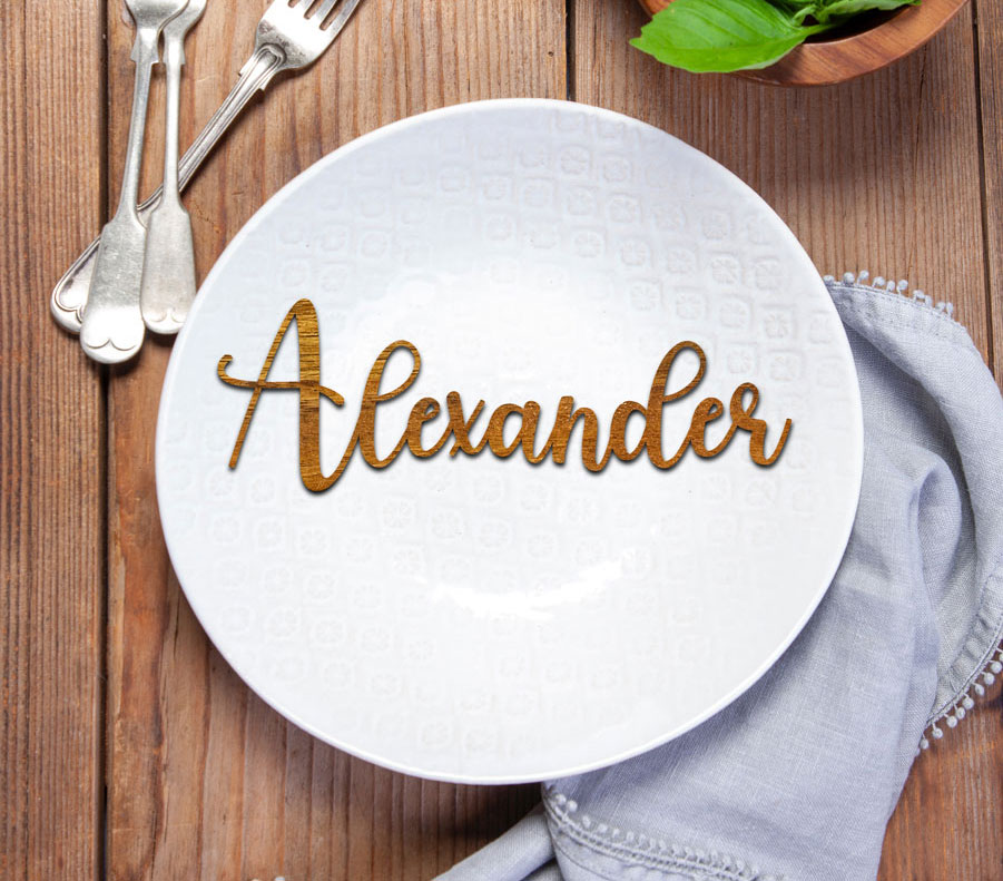 Personalized Custom Name Place Settings - Laser Cut This