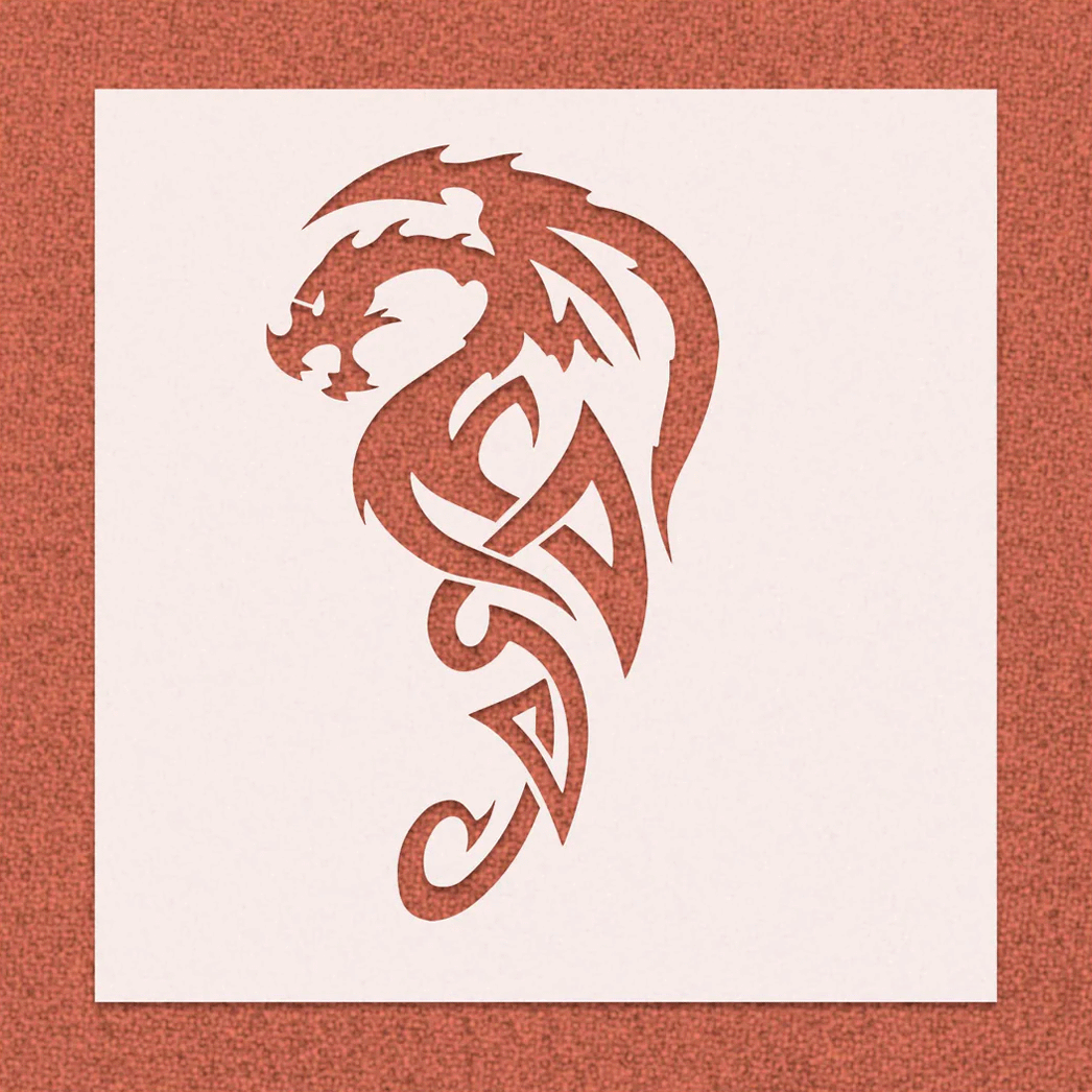 Dragon stencil - Laser Cut This